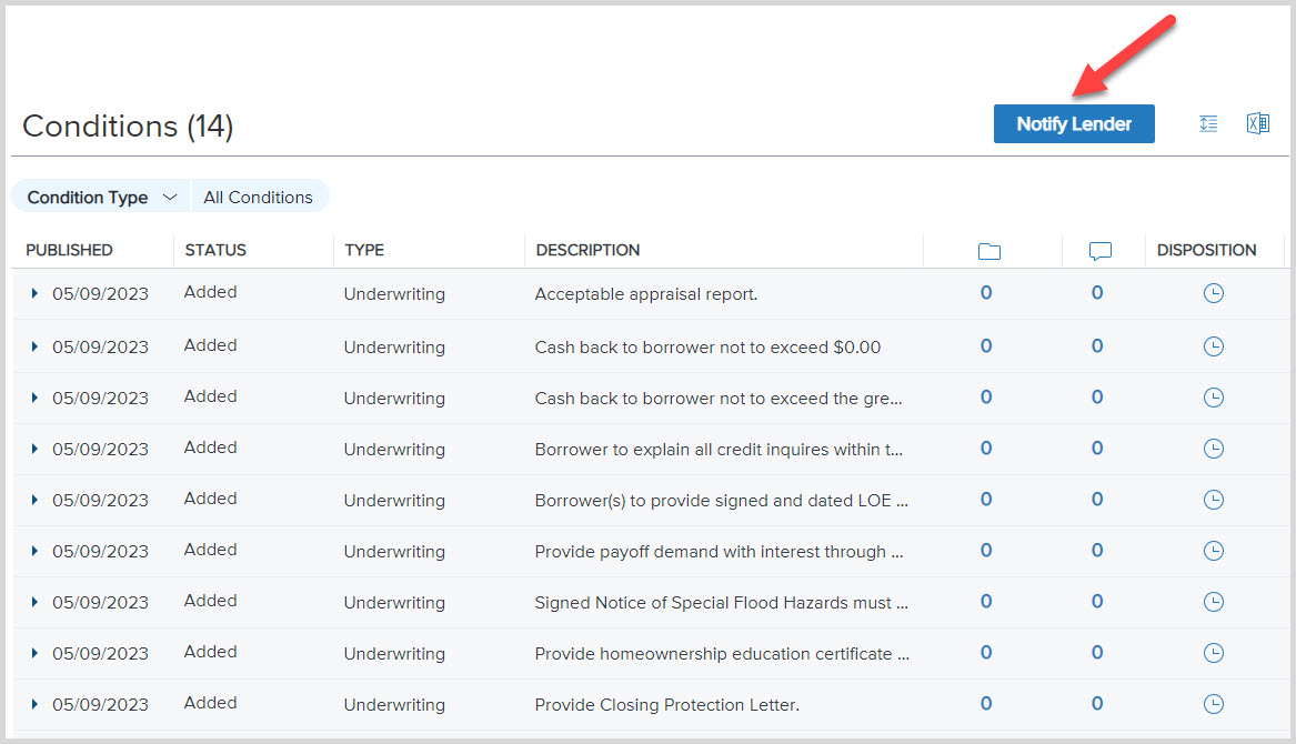 Step 5: Requesting Underwriting Condition Review – Help Center