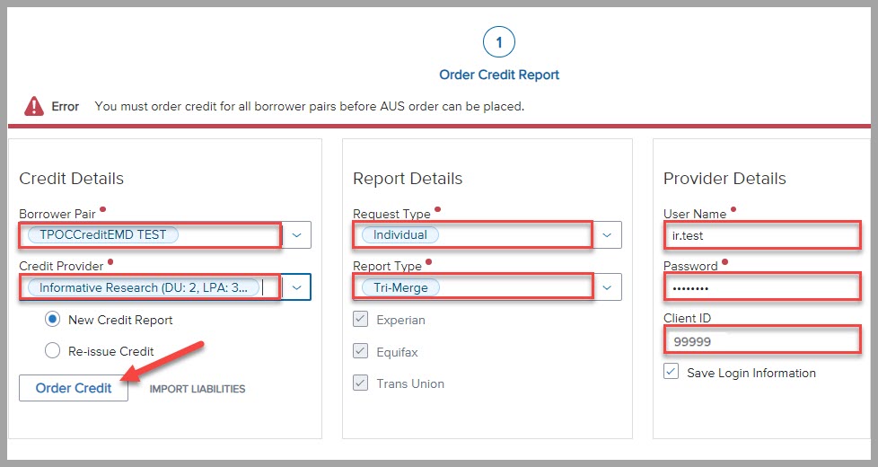 Ordering or Re-Issuing Credit – Help Center